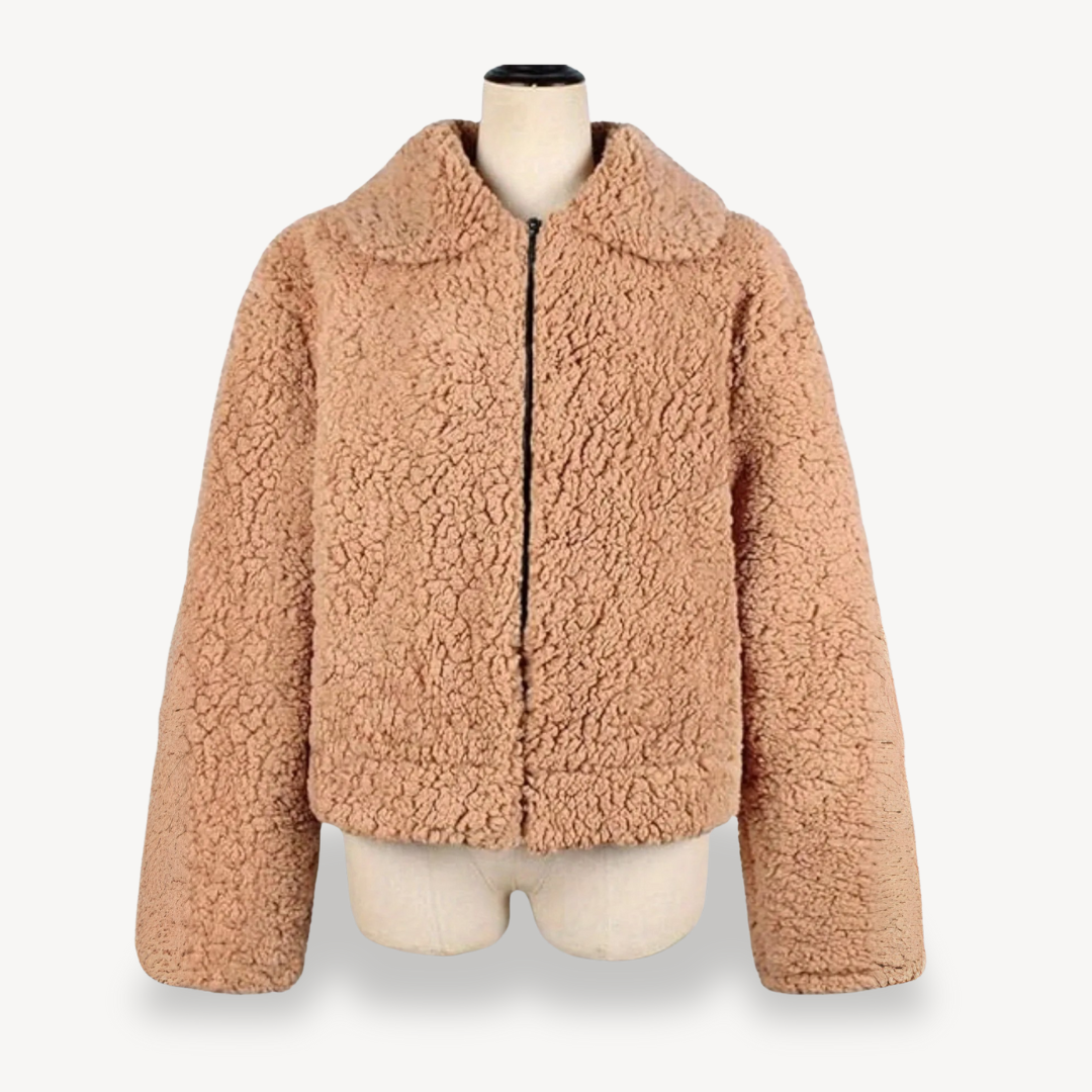 Women’s Retro Faux Fleece Coat – Luxivelle